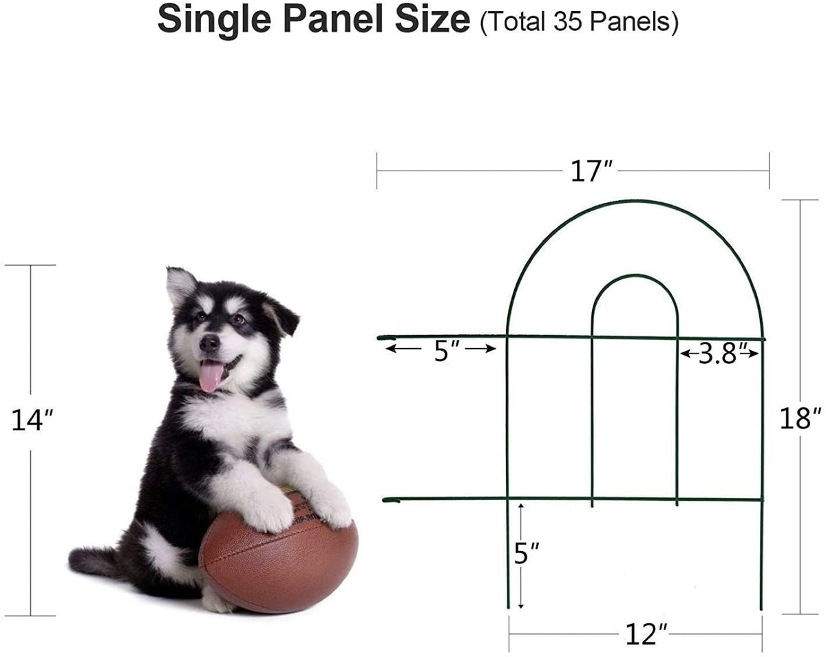Decorative Fence for Garden Rustproof Dark Green 18 in x 50 ft by Amag ...