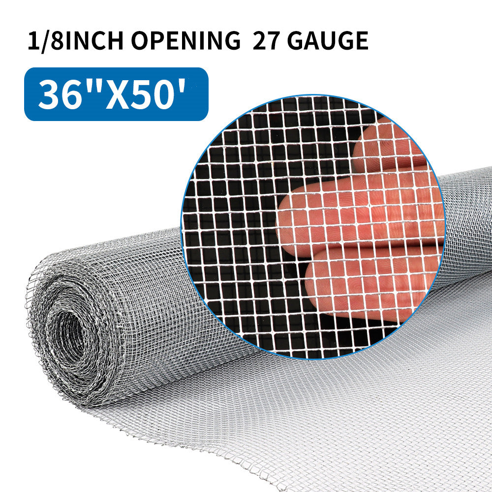 Amagabeli 36in x 50ft 1/8 inch Hardware Cloth 27 Gauge Galvanized Chic